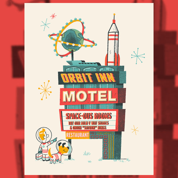 Ian Glaubinger "Orbit Inn Motel" print – Gallery1988