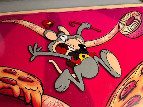 Jordan Koch "Chuck E. Cheese: Doughfender of the Pizzaverse" print – Gallery1988