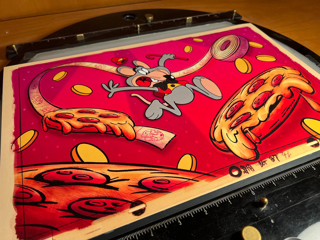 Jordan Koch "Chuck E. Cheese: Doughfender of the Pizzaverse" print – Gallery1988